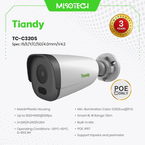 Jual Kamera CCTV Tiandy TC-C32GS 2MP IP Outdoor PoE IP67 Onvif Audio ...