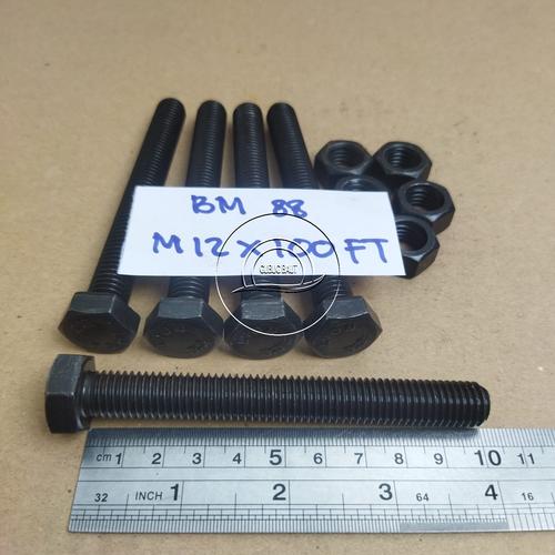 Jual BAUT MUR BAJA KUNCI 19 M12 X 100 FULL DRAT PANJANG 10CM 10 CM BAUD ...