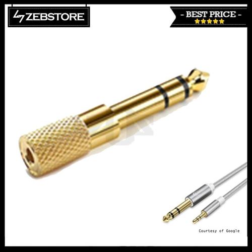Jual Connector Jack Adapter Converter Audio Stereo 3.5mm To 6.5mm Gold ...