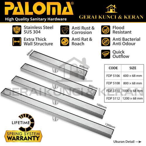 Jual PALOMA Floor Drain Linear Panjang Saringan Got Kamar Mandi Long ...