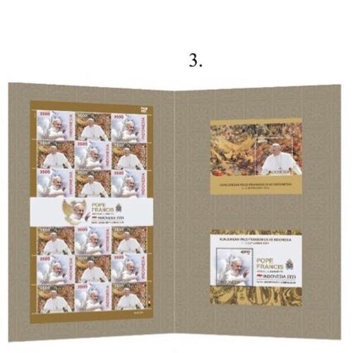 Jual Kemasan perangko kedatangan Paus Fransiskus ke Indonesia - Jakarta ...
