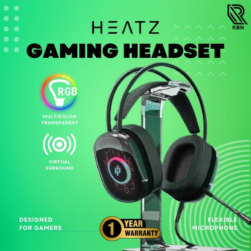 Jual HEATZ Gaming Headset Wired ZG28 Transparent RGB Color Microphone ...