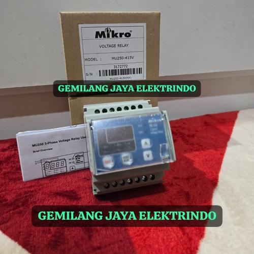 Jual MIKRO MU250 3 PHASE VOLTAGE RELAY / MIKRO MU250-415V DIGITAL ...
