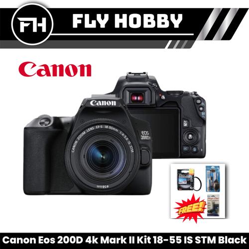 Jual Canon Eos 200D 4k Mark II Kit 18-55 IS STM Black - Paket.A HNY UNT ...