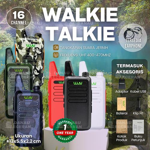 Jual HT WLN Walkie Talkie Full Set Garansi 1 Tahun UHF C1 Two Way Radio ...