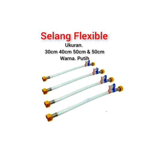 Jual Selang Flexible 50 Putih Slang Flesible Kran Toilet Keran wc ...