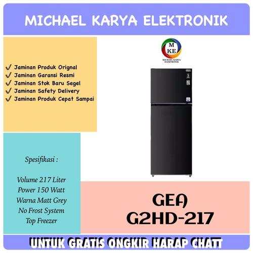 Promo Kulkas Top Freezer GEA G2HD-217 217 Liter Kulkas 2 Pintu GEA 217 ...