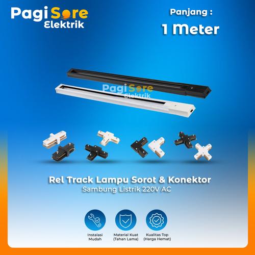 Jual Rel Track Light Lampu Sorot Spot Light Spotlight 1 Meter 1M - Rel ...