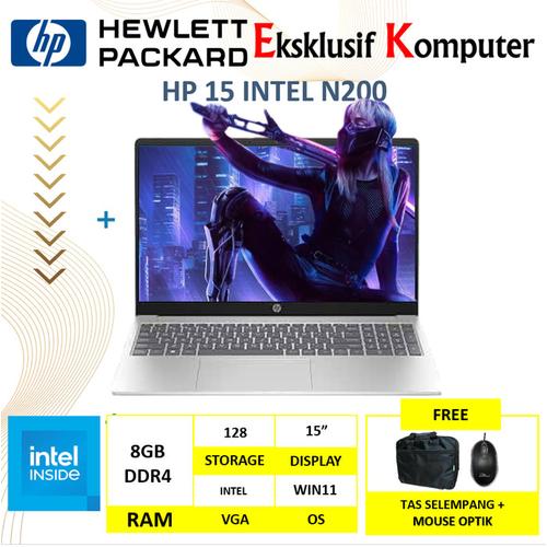 Jual Laptop HP 15 Intel N200 Quad Core 8GB 128GB + 128GB 15" Windows 11 ...