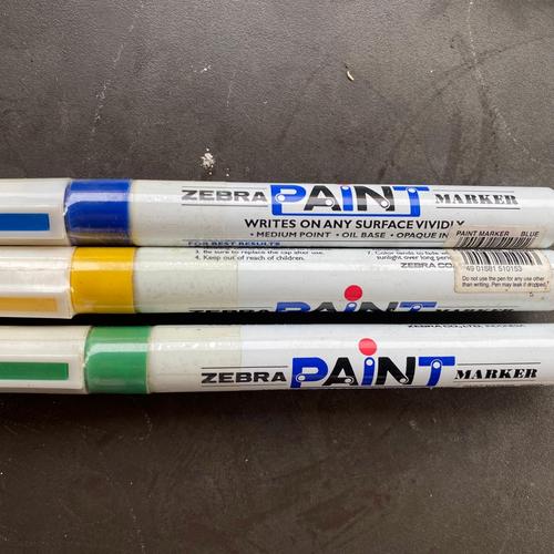 Jual ZEBRA PAINT MARKER (NEW) - BLUE, GREEN, YELLOW - Kab. Bekasi ...