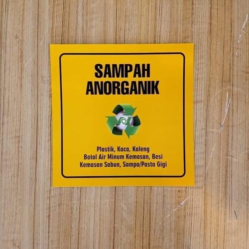 Jual stiker sampah anorganik uk 20x20cm stiker rambu sampah - Jakarta ...