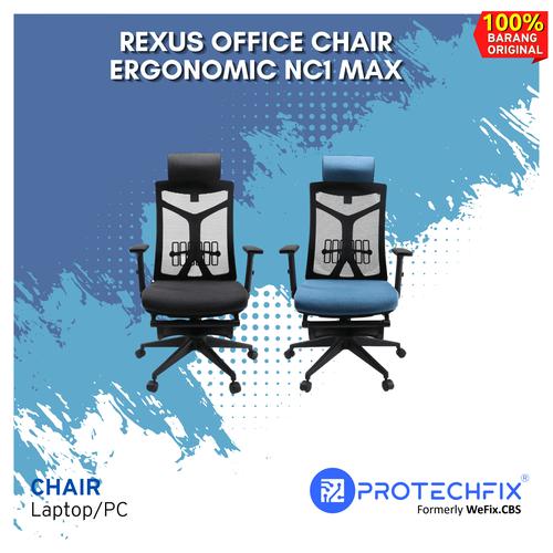 Jual REXUS OFFICE CHAIR ERGONOMIC NC1 MAX - GREY - Kota Medan ...