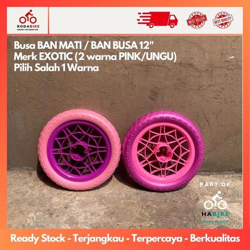 Jual Velg plastik roda Ban busa Ban mati Ban buta sepeda 12 inch warna ...