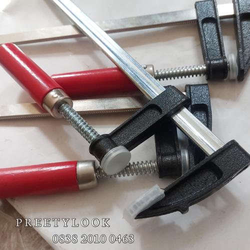 Jual Clamp F 5 Cm x 20 25 30 35 40 50 60 80 Cm Penjepit Kayu Press Klem ...