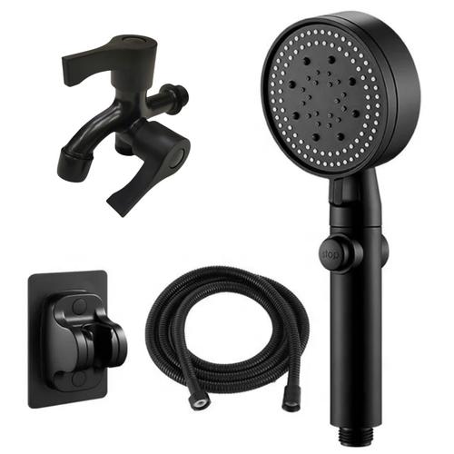 Jual paket shower kamar mandi set 07 hitam gantungan tempel dengan kran ...