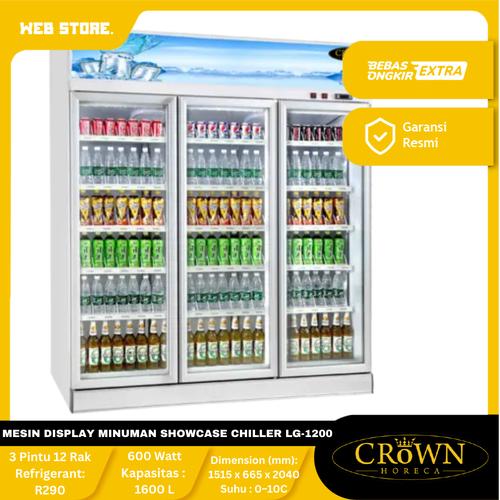 Jual Mesin Pendingin Display Minuman Showcase Chiller 3 Pintu 12 Rak LG ...