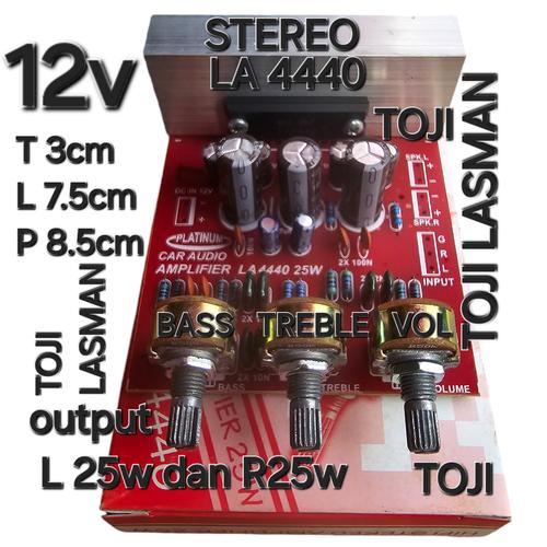 Jual la4440 12v car aktif aktiv speaker pcb kit stereo 12 v volt la ...