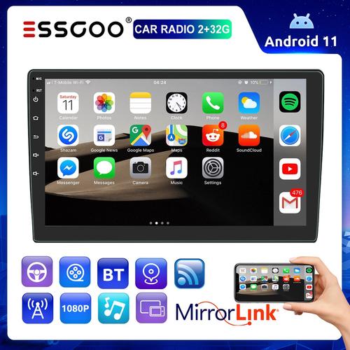 Jual ESSGOO Head Unit 7/9/10 inci Android 13 4+64GB Double Din IPS Screen GPS Wifi Bluetooth ...