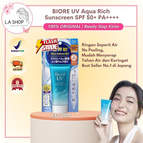 Jual Biore UV Aqua Rich Watery Essence Sunscreen SPF 50 PA++++ [ReadySiapKirim] - Kota Makassar ...