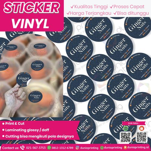 Jual Stiker label Vinyl lembaran A3+ & Cutting min 100 lembar - Jakarta ...