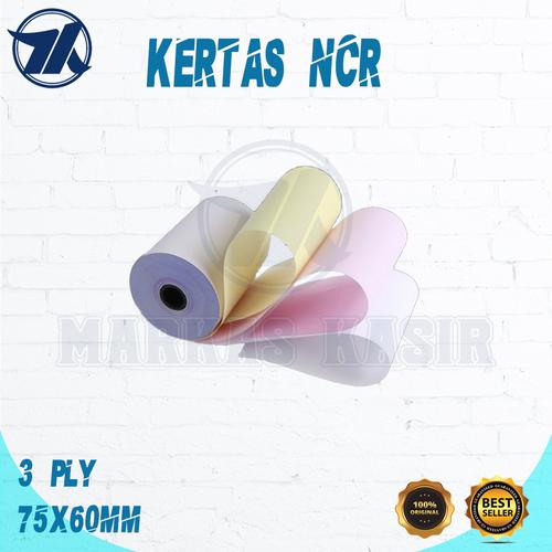 Jual Kertas HVS struk kasir 3 Ply 75x60mm , NCR 3 Ply Rangkap 3 Ply ...