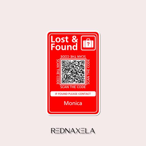Jual Stiker Vinyl Lost & Found with QR Code Personalized Stiker Koper ...