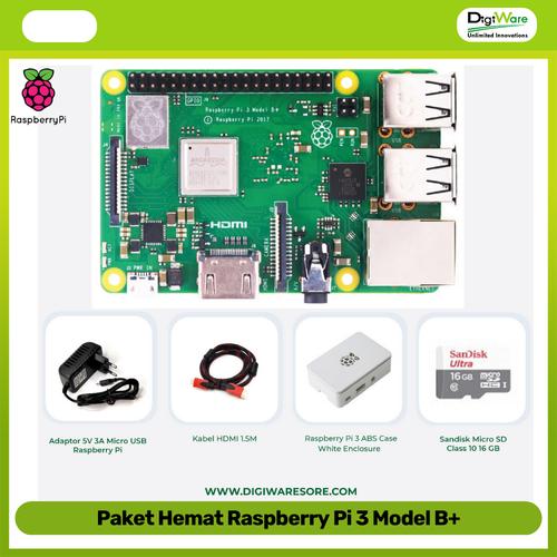 Jual Paket Hemat Raspberry Pi 3 Model B+ - Kota Bekasi - DigiWare Store Bekasi | Tokopedia