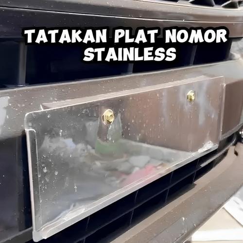 Jual Dudukan Plat Nomor Mobil Stainless Universal / Plat Nomor Mobil ...