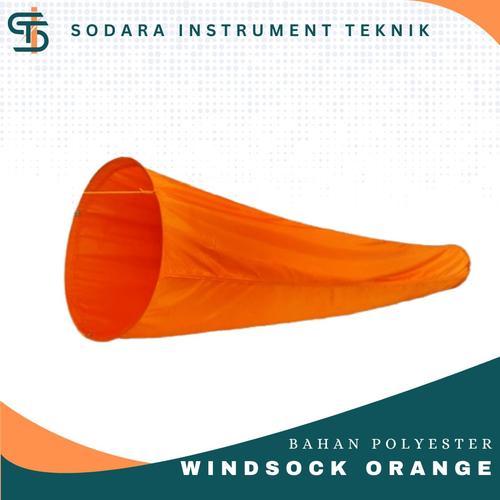 Jual Penanda Arah Angin - Windsock Orange ukuran ∅60cm x 200cm x ∅45cm ...