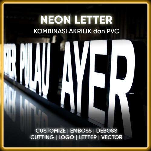 Jual Custom Standing Signage Letter Huruf Timbul Menyala Kombinasi ...