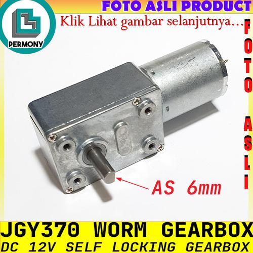 Jual GearBox Motor DC Worm Gear Box High Torque JGY370 - 95-RPM ...