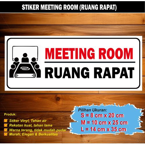 Jual Stiker Vinyl Rambu Ruang Meeting Ruan Rapat / Ruang Meeting ...