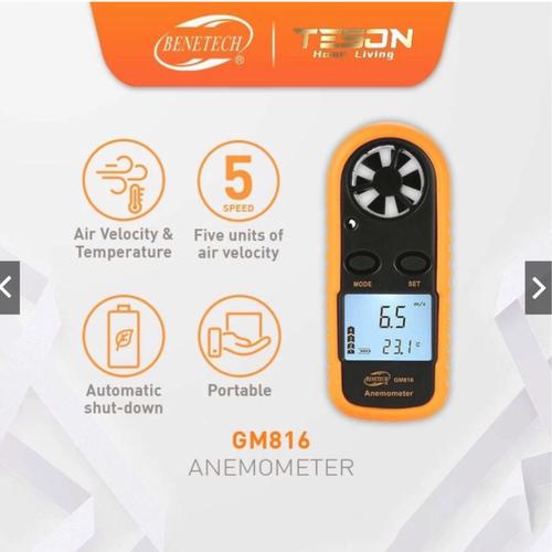 Jual Anemometer Digital Pengukur Kecepatan Angin Alat Ukur Suhu ...