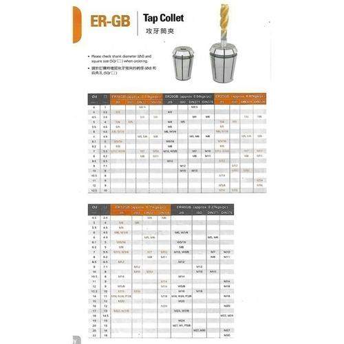 Jual TAPPING COLLET ER40 DIN376 MERK YEONG YIH TAIWAN - ER40 M16 DIN376 ...