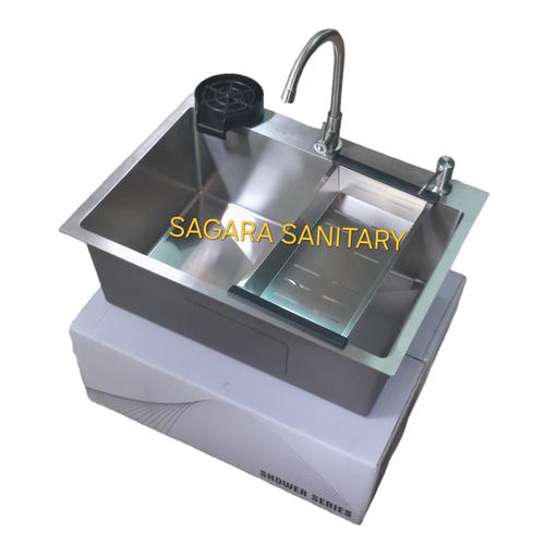 Jual Paket lengkap kitchen sink 6045 MY stainles kran angsa + pencuci ...