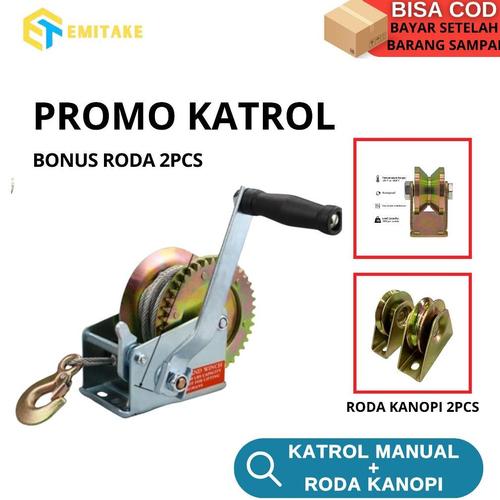 Jual ** Hand Winch Katrol Manual 800 LBS Boat Winch Derek 360 Kg Set ...