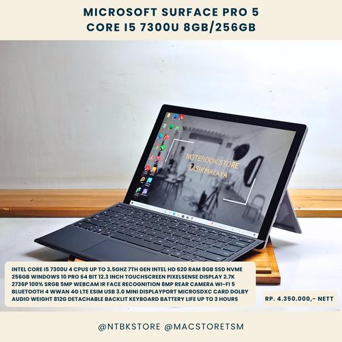 Jual Microsoft Surface Pro 5 Tablet Windows Core i5 7300U Gen 7 8GB 256GB - Kota Tasikmalaya ...