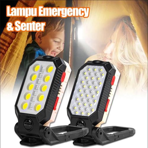 Promo Lampu Emergency LED Magnet / Work Light Emergency USB C ...