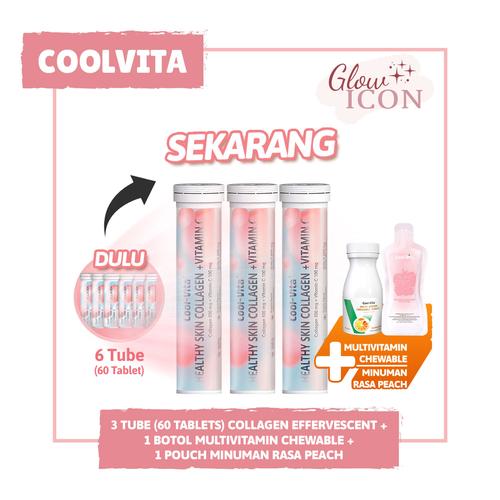 Jual Coolvita Collagen Beauty 60 Tablet + Chewable Orange 1 Botol ...