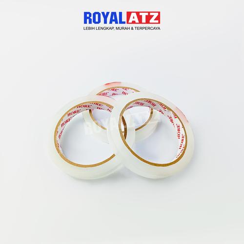Jual Isolasi Bening / Selotip Easy Tear Bening Hore Ukuran 12 Mm x 72 ...