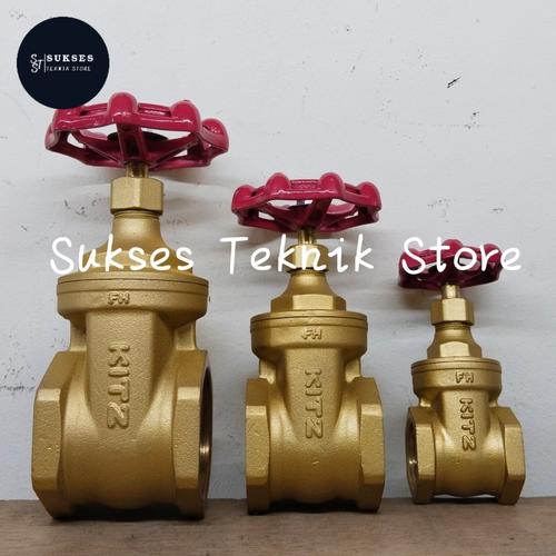Jual Gate Valve kuningan kitz ukuran 1 1/2" inch / Gate Valve KITZ ORI - Jakarta Barat - Sukses ...