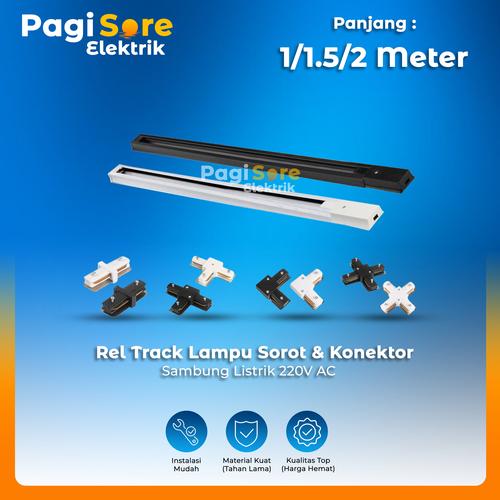 Jual Rell Track Lampu Sorot Rel Spotlight 01/1.5/2 Meter Via OJOL ...