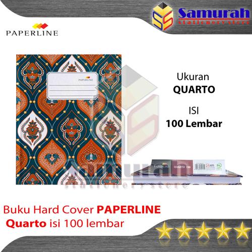 Jual Buku Hard Cover Paperline Quarto isi 100 lembar / Lbr Kuarto ...