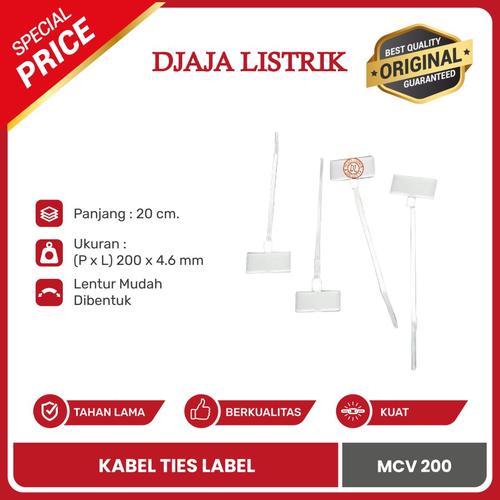 Jual Kabel Ties Label 20cm TSS MCV 200 200mm x 4.6 ASLI - Jakarta Pusat ...