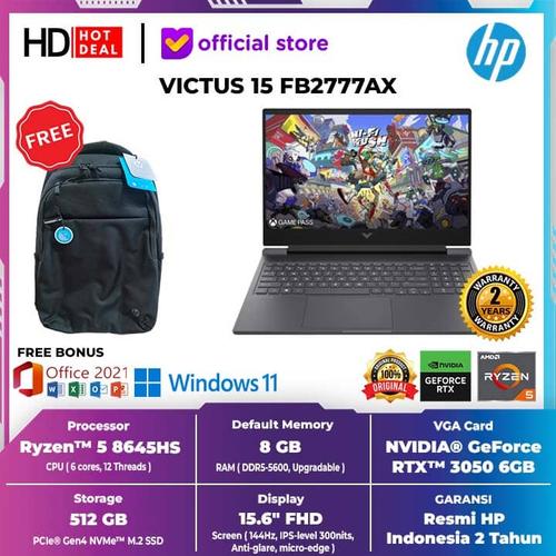 Promo Hewlett Packard HP VICTUS 15 fb2777AX AMD RYZEN 5-8645HS RTX3050 ...