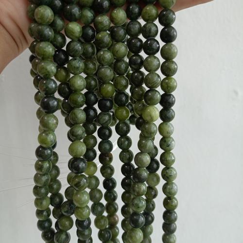 Jual Bahan Batu Alam Giok green jade hijau 8mm sojol serpentine ...