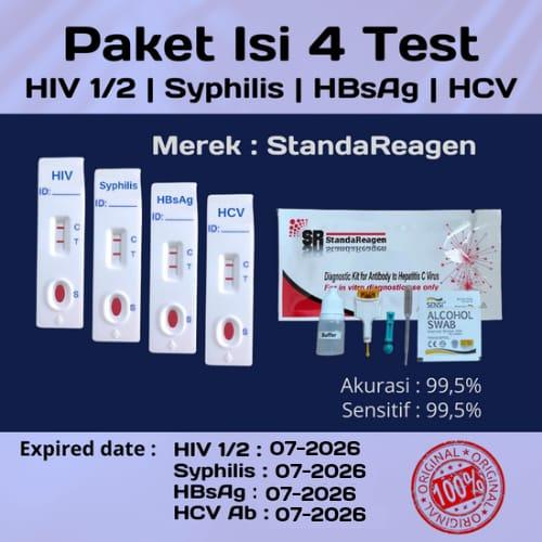 Jual Paket Murah isi 4 Tes HIV, Syphilis, HBsAg, HCV Ab Test Cassette ...