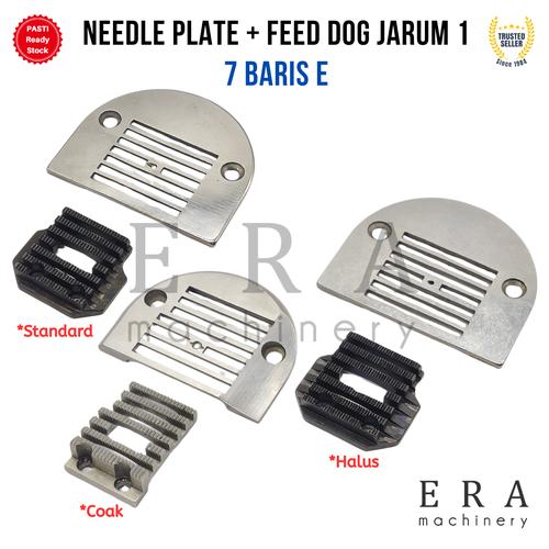 Jual Plat Gigi E / B 7 baris / piringan gigi jarum 1 / needle plate ...