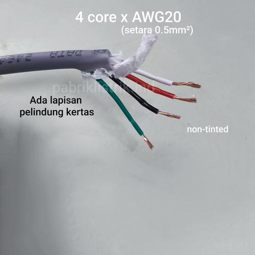 Jual kabel control sensor 4C x AWG20 setara 4x0.5mm paper shielded 4 ...
