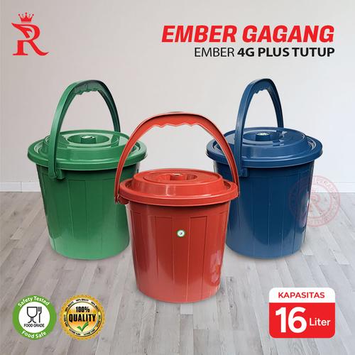 Promo Ember Gagang 16 Liter Ember Air Plastik Polos Warna Tutup 4 GL - Kota Bandung - Rajawali ...